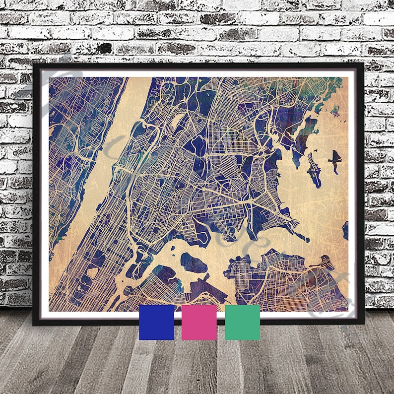 Vintage the Bronx Street Map NYC Streetmap the Bronx Map NY - Etsy