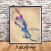 Vintage Green Turtle Cay Map PRINT, Watercolor Painting Style POSTER ...
