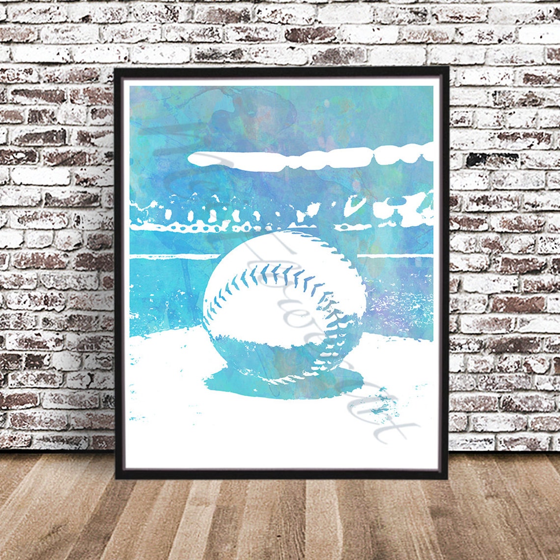 Girls Softball Poster, Softball PRINT, Womens Softball Art, Sports Wall ...
