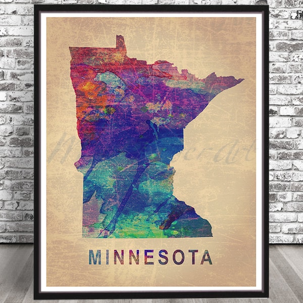 Minnesota Drawing Illustration - Etsy