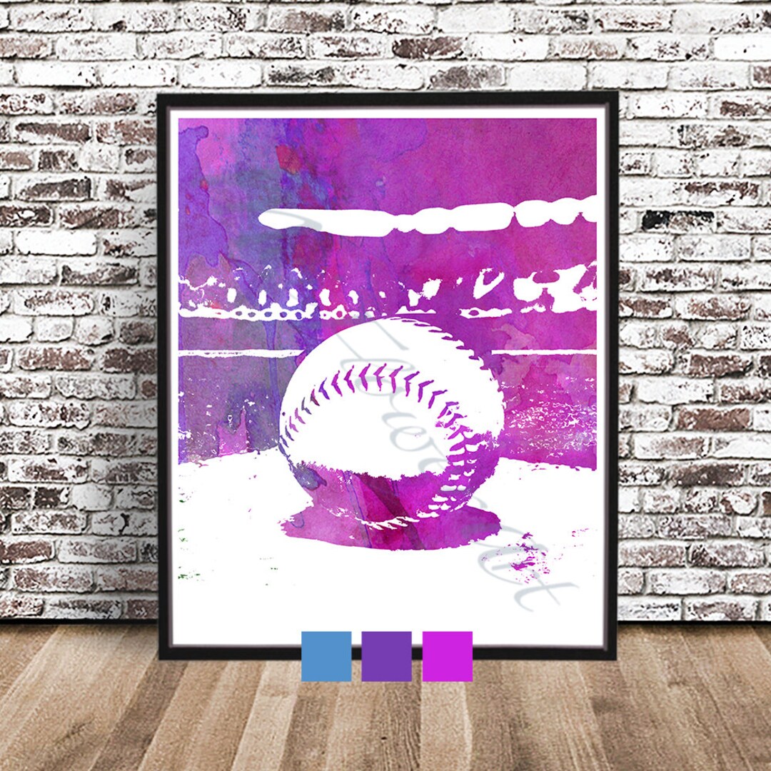 Girls Softball Poster, Softball PRINT, Womens Softball Art, Sports Wall ...