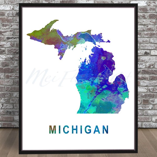 Watercolor State - Etsy