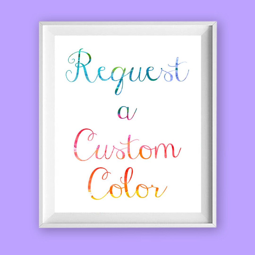 ADD ON: Request Custom Colors on Any Existing Meiflowerart Print. This ...