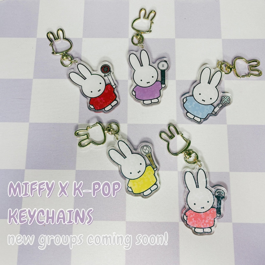 Miffy Bunny X K-pop Acrylic Keychains - Etsy
