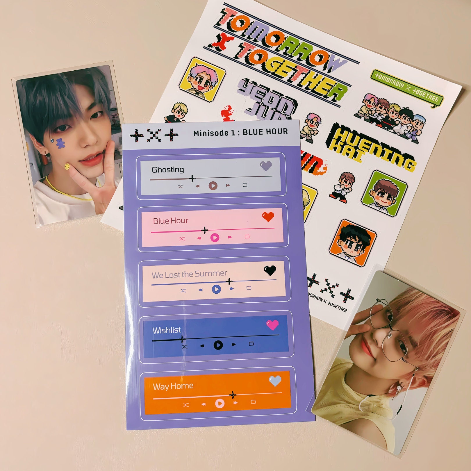 TXT Minisode Tracklist Sticker Sheets - Etsy