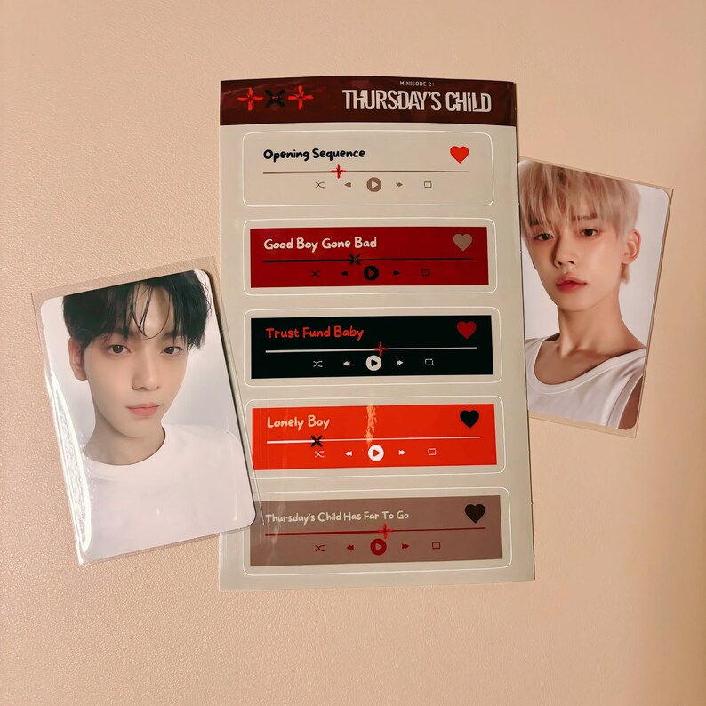 TXT Minisode Tracklist Sticker Sheets - Etsy