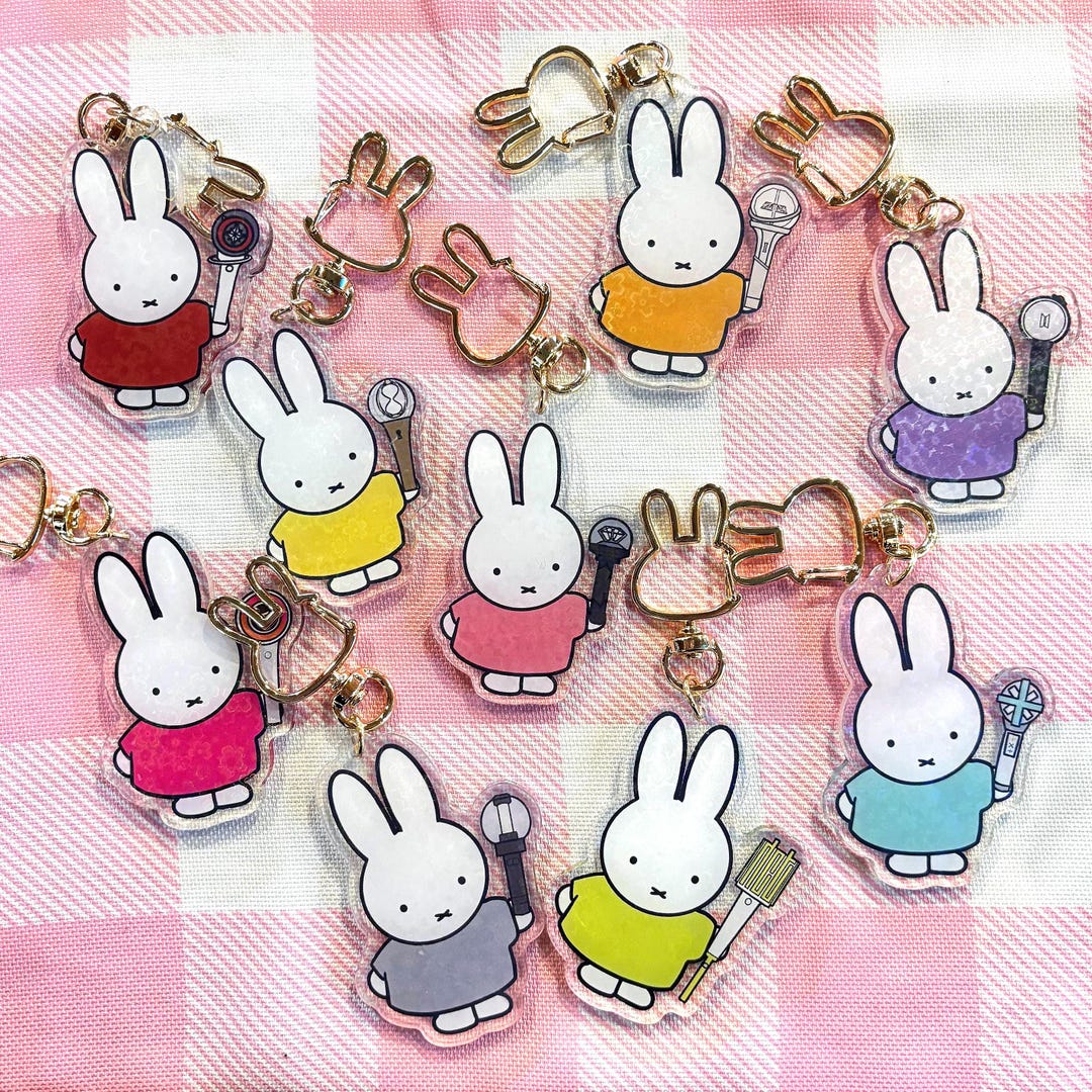 Miffy Bunny X K-pop Acrylic Keychains - Etsy