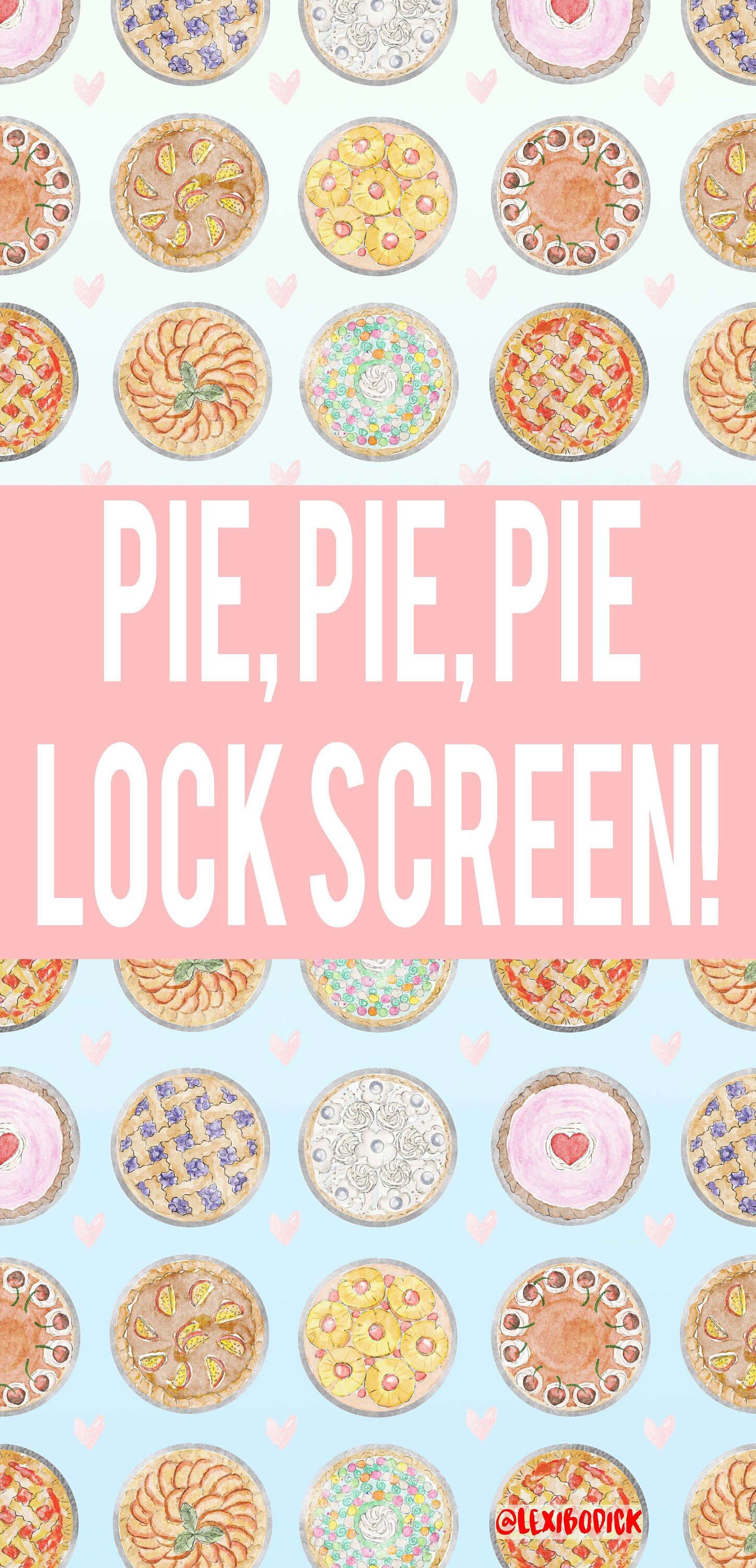 Waitress Inspired Pie Phone Home Screen and Lock Screen - Etsy