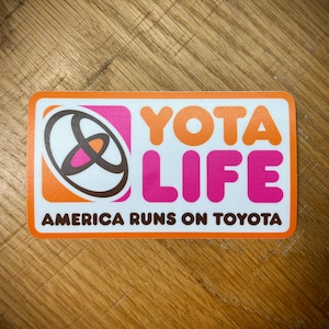 America Runs on Toyota Sticker - Etsy