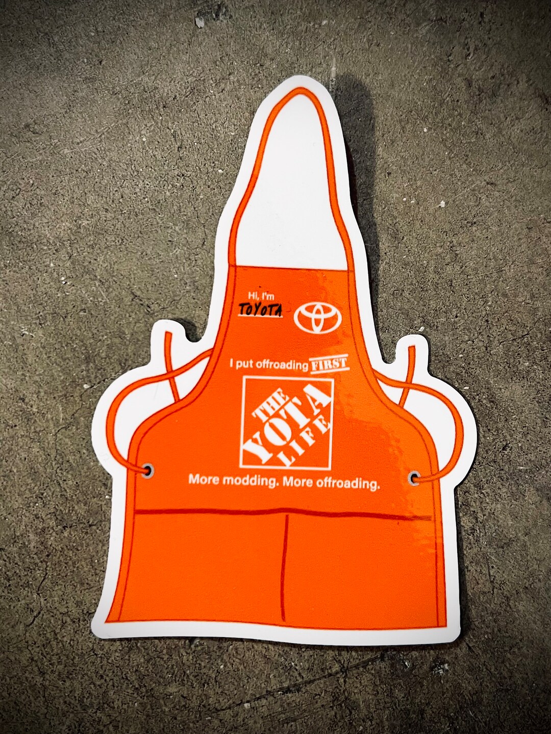 Yota Life Depot Apron Sticker - Etsy
