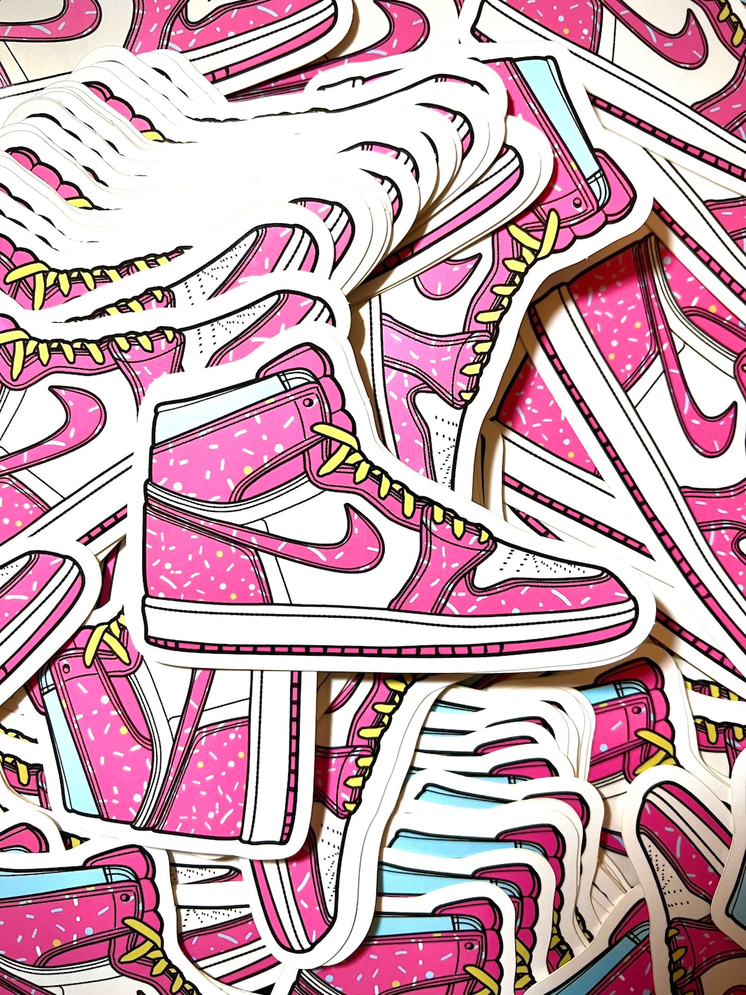Jman Pink Sprinkles Donut Shoe Sticker - Etsy