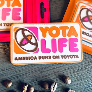 America Runs on Toyota PVC Patch - Etsy