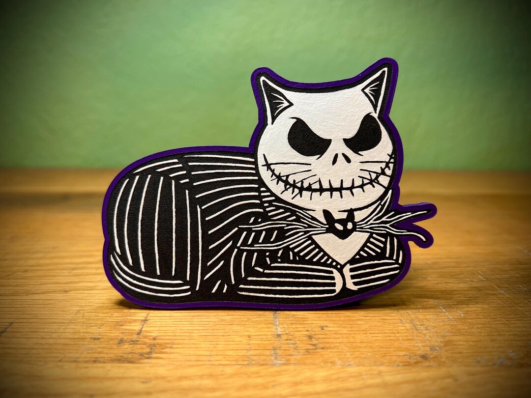 LOAFIES Jack Purrington purple Border Painted Leather Patch - Etsy