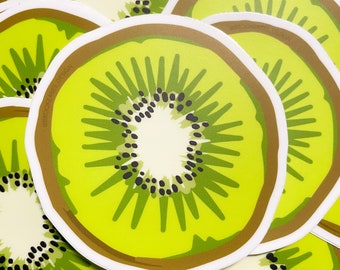 Kiwi Sticker, Fruit Sticker, Cute Kawaii Kiwi Kiss-cut Sticker - Etsy