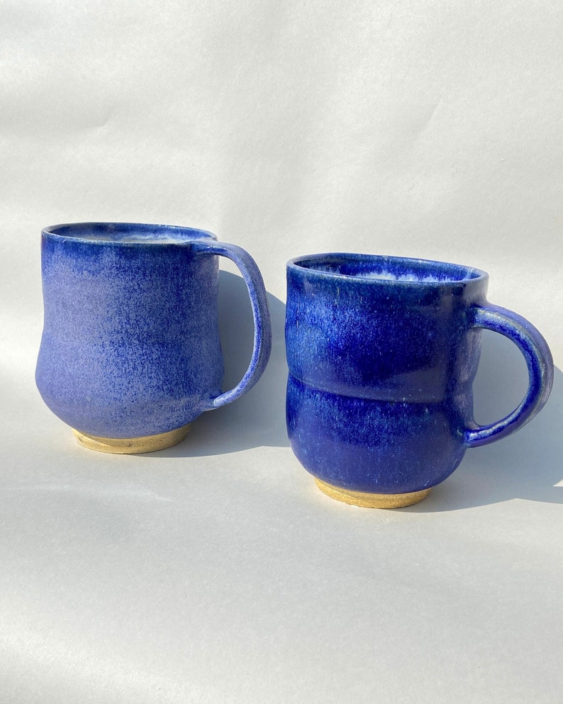 Ceramic Cobalt Blue Mugs - Etsy