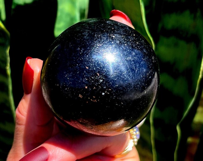 Basalt Sphere W/ Stand - Lava Rock- for Strength & Courage, Especially ...