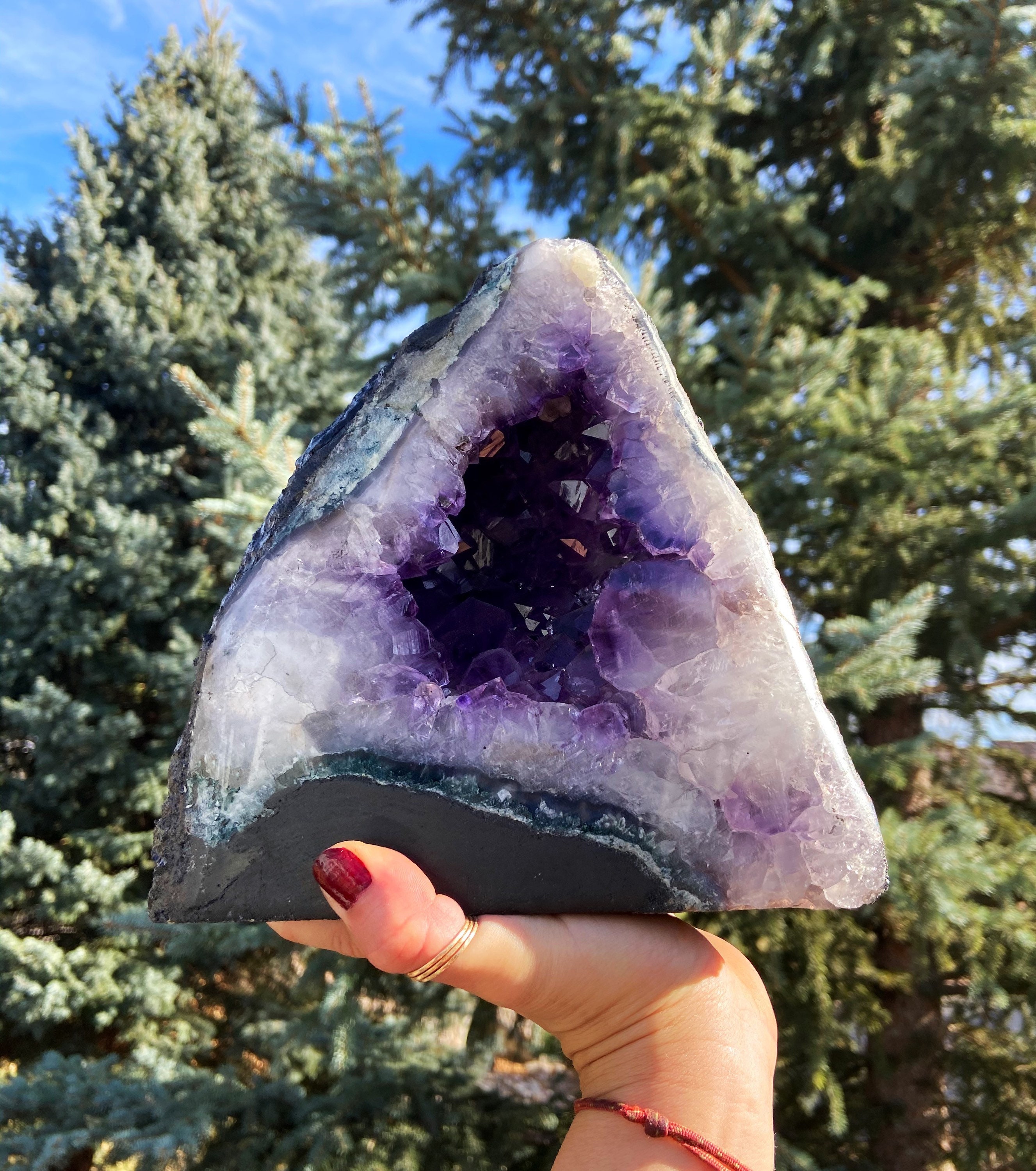 Amethyst Geode 10 lbs Crown Chakra Crystal | Etsy