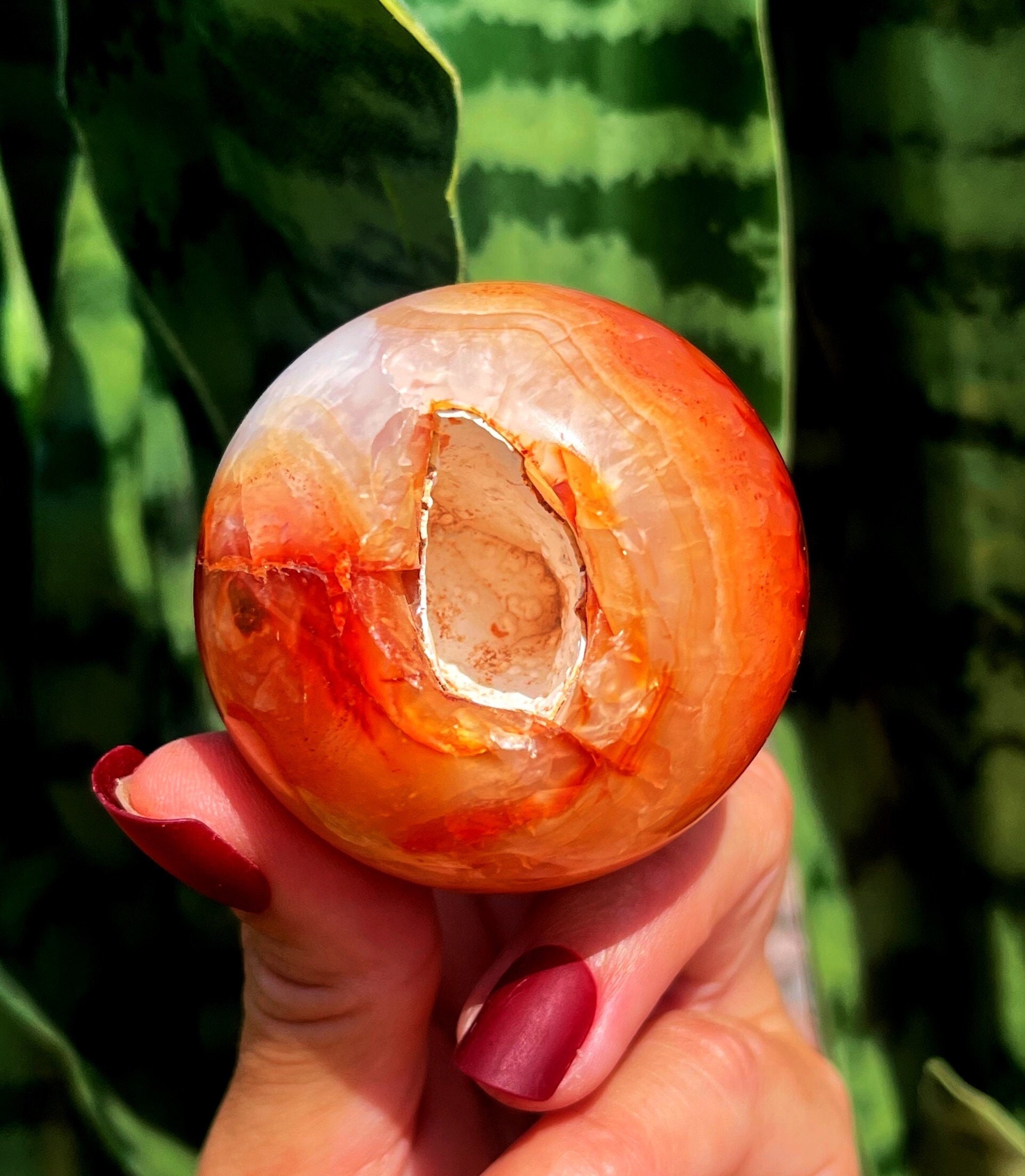 Carnelian Sphere W/ Stand for Creative Energy, Passion & Protection ...