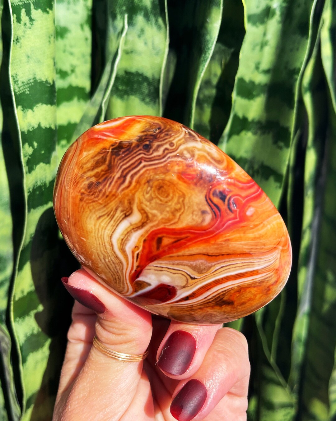 Sardonyx Agate Crystal Aka Silk Agate for Courage Happiness - Etsy