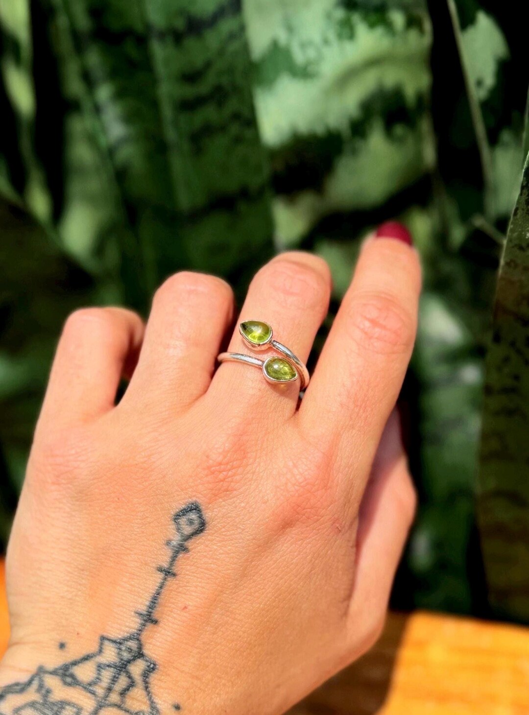 Peridot Ring in Sterling Silver - (all Sizes) - for Good Luck ...