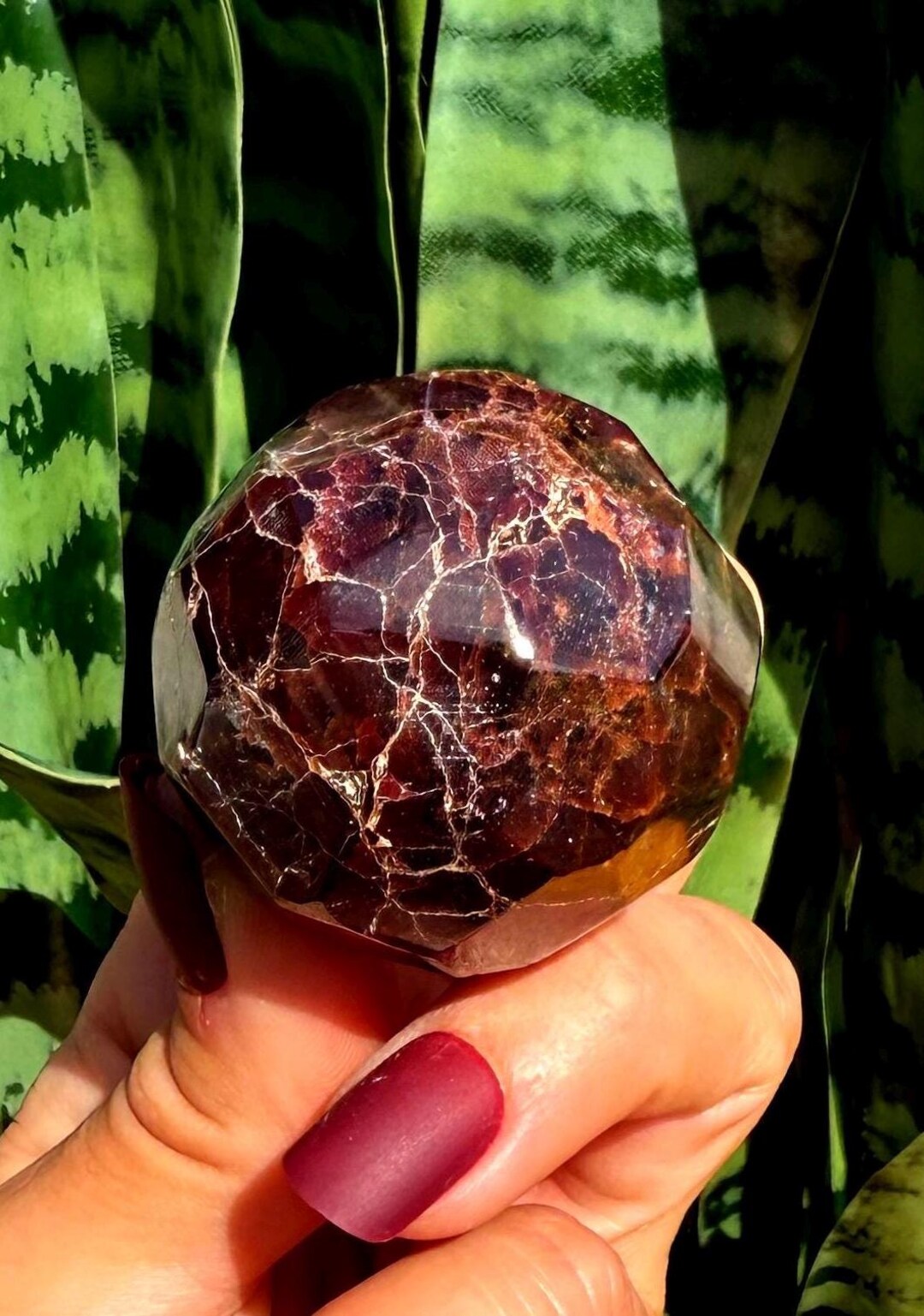 Almandine Garnet Crystal - for Manifestation & Vitality - Multifaceted ...