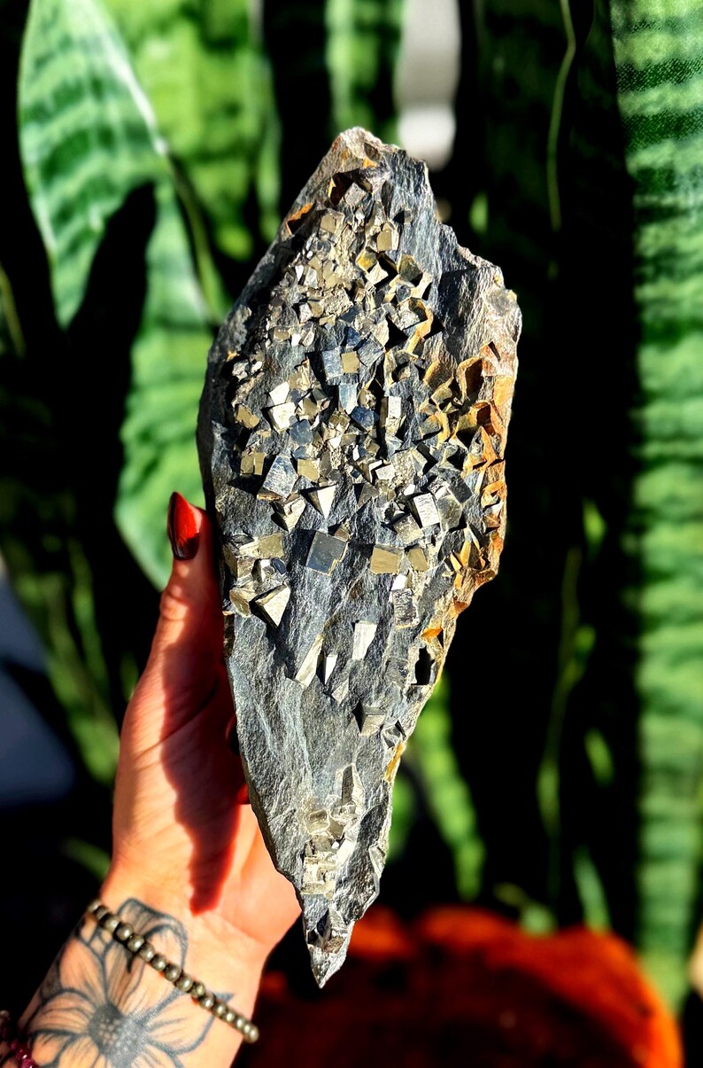 Cubic Pyrite Crystal on Matrix - for Manifesting Prosperity & Abundance ...