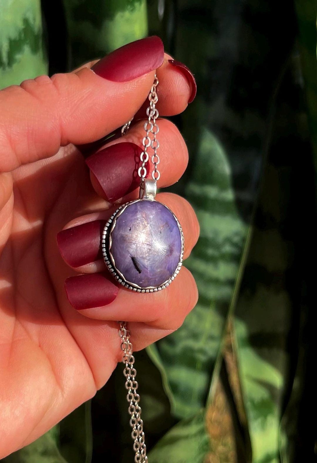 Star Ruby Necklace in Sterling Silver Rare Ruby With Star Asterism Ruby ...