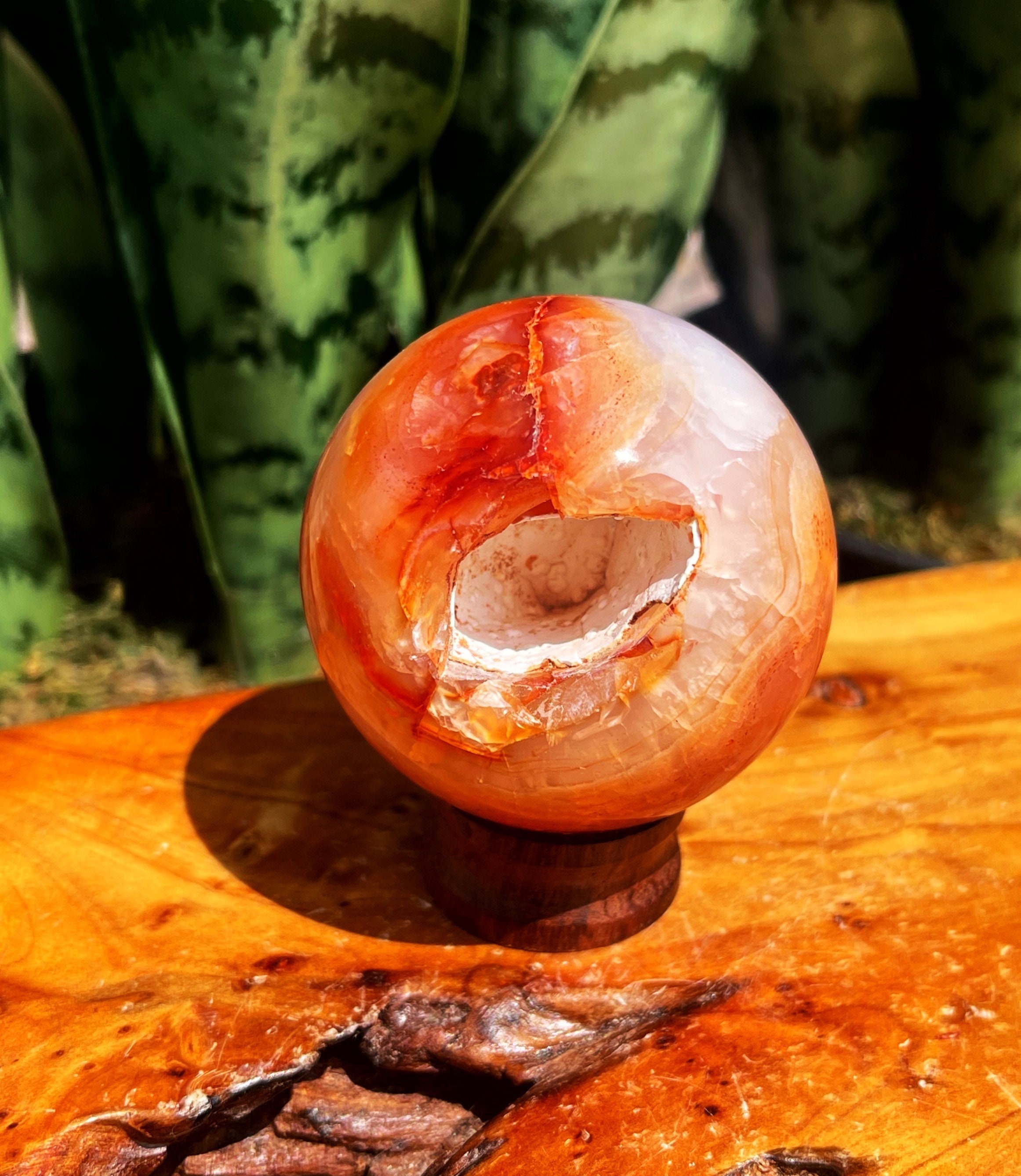 Carnelian Sphere W/ Stand for Creative Energy, Passion & Protection ...