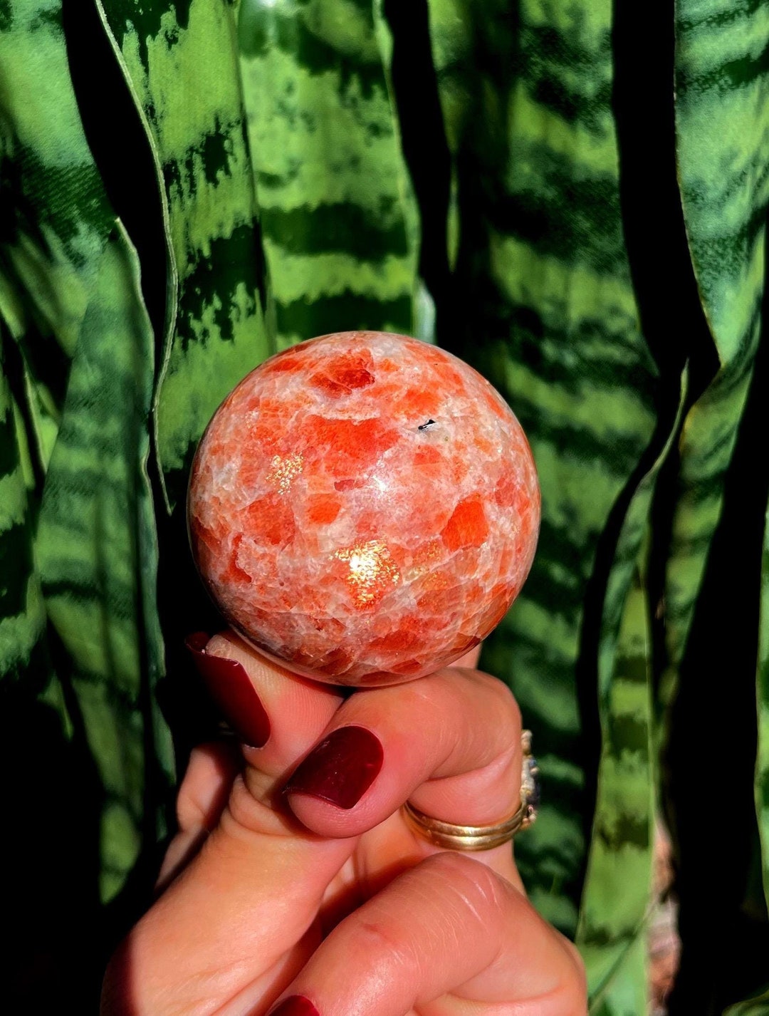 Sunstone Sphere W/ Stand - for Personal Power, Freedom, and Expanded Consciousness - Crystal ...