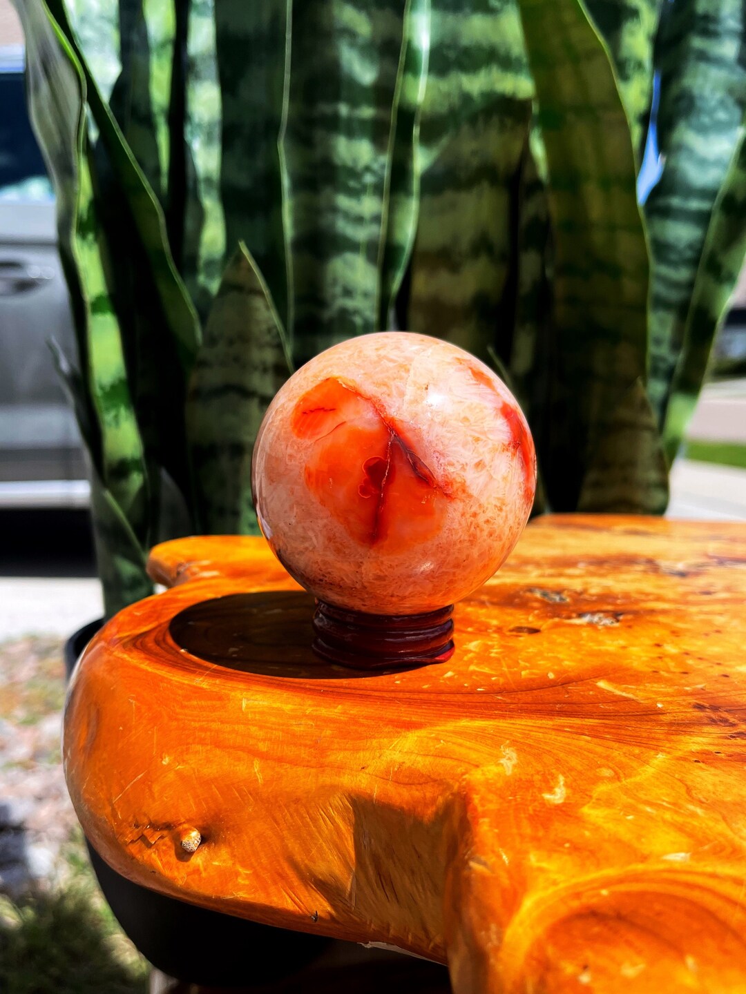 Carnelian Sphere W/ Stand for Creative Energy, Passion & Protection ...