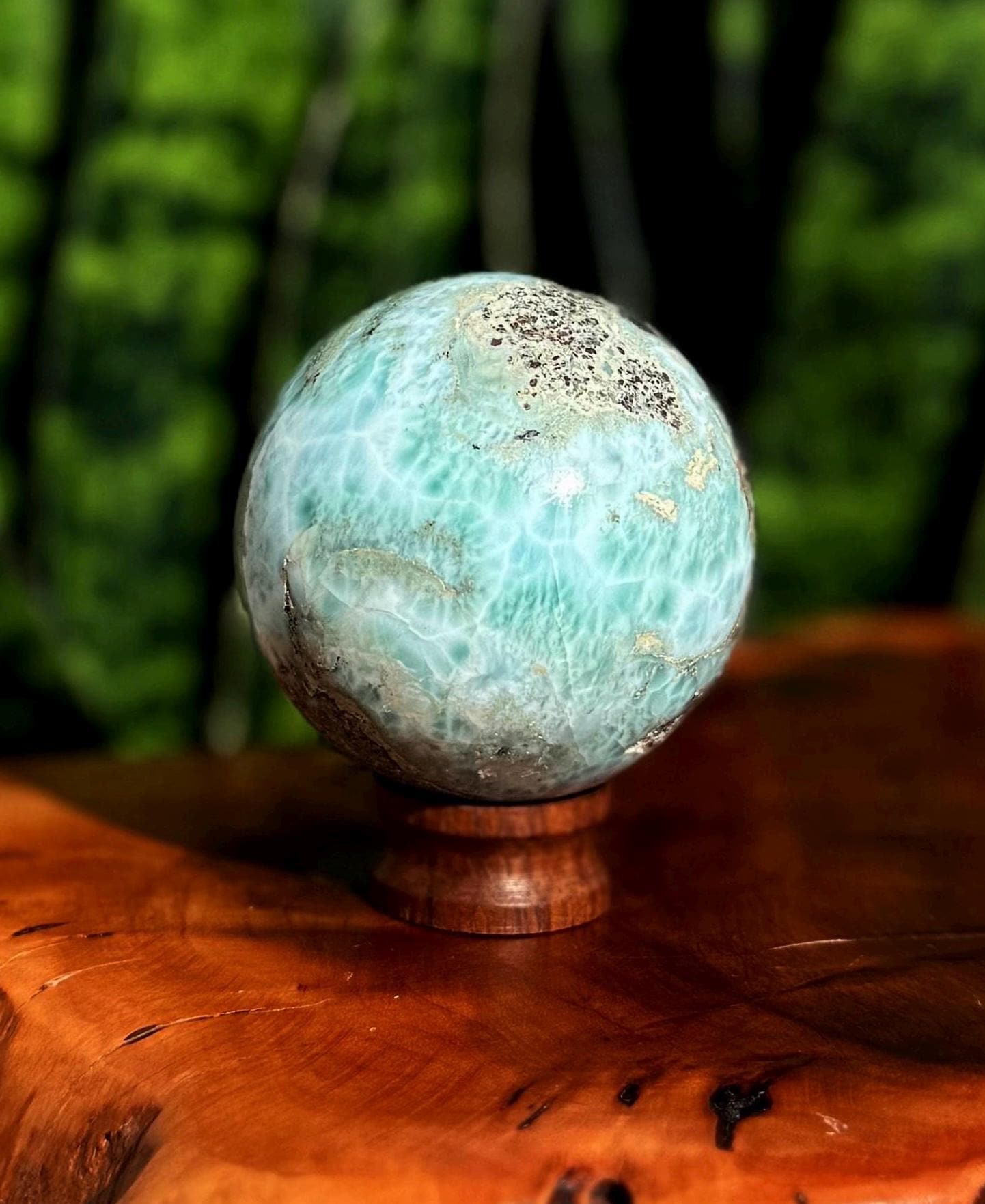 Larimar Sphere W/ Stand - Larimar Crystal - Etsy