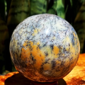 Dendritic Opal Sphere W/ Stand for Attracting Love, Luck, and Magic ...