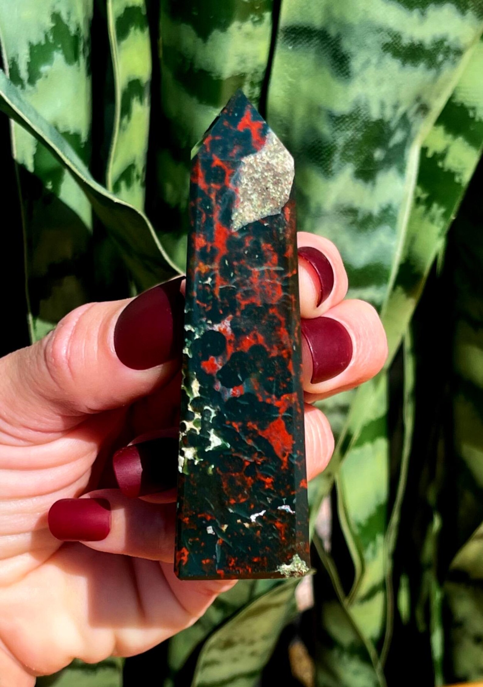 Bloodstone Crystal Tower - Aka Heliotrope Crystal for Spiritual ...