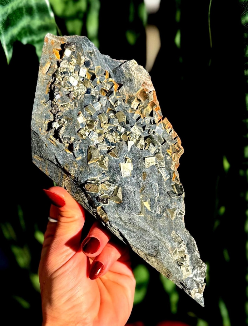 Cubic Pyrite Crystal on Matrix - for Manifesting Prosperity & Abundance ...