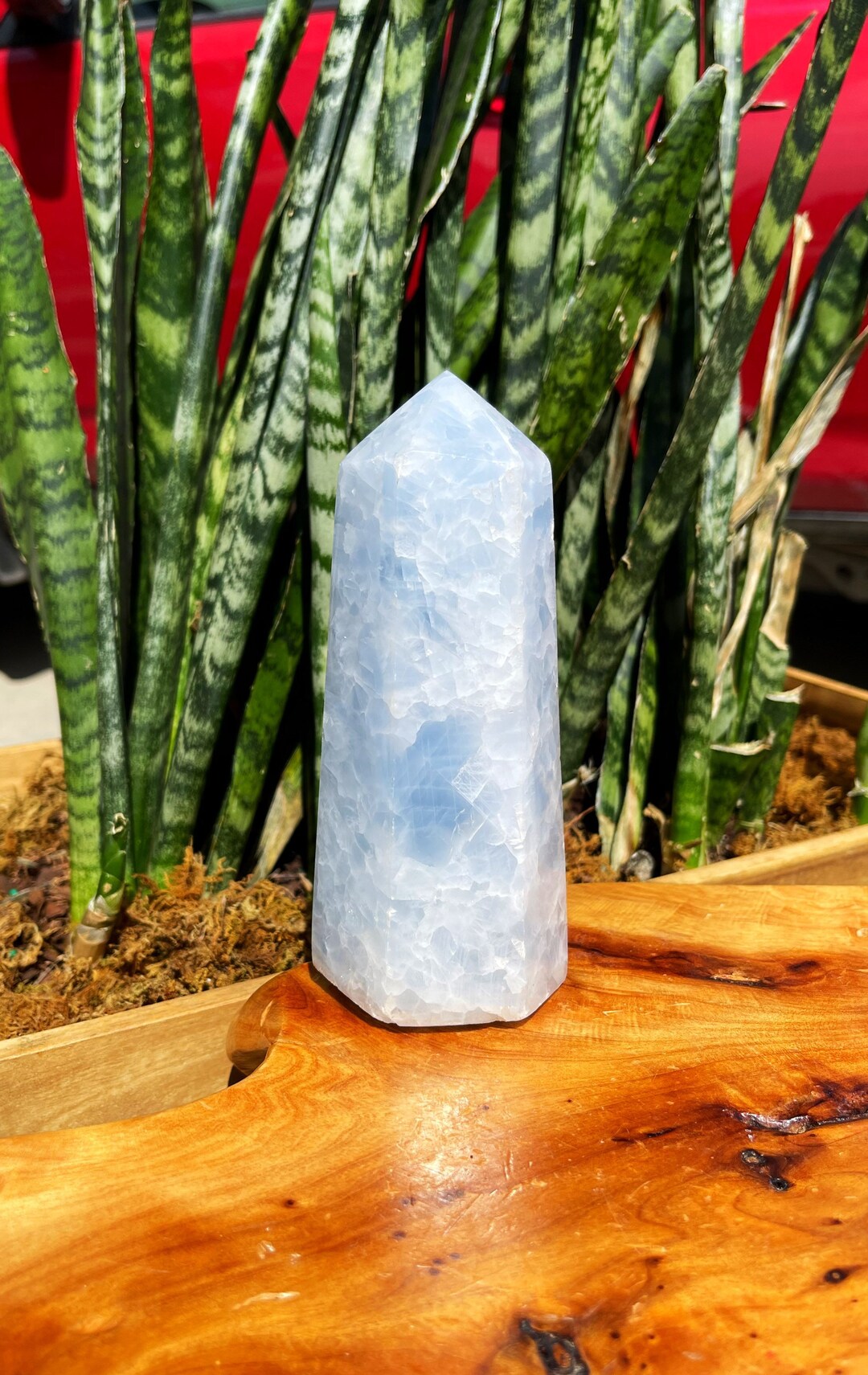 Blue Calcite Tower for Calming Nerves, Worries, and Anxieties - Etsy