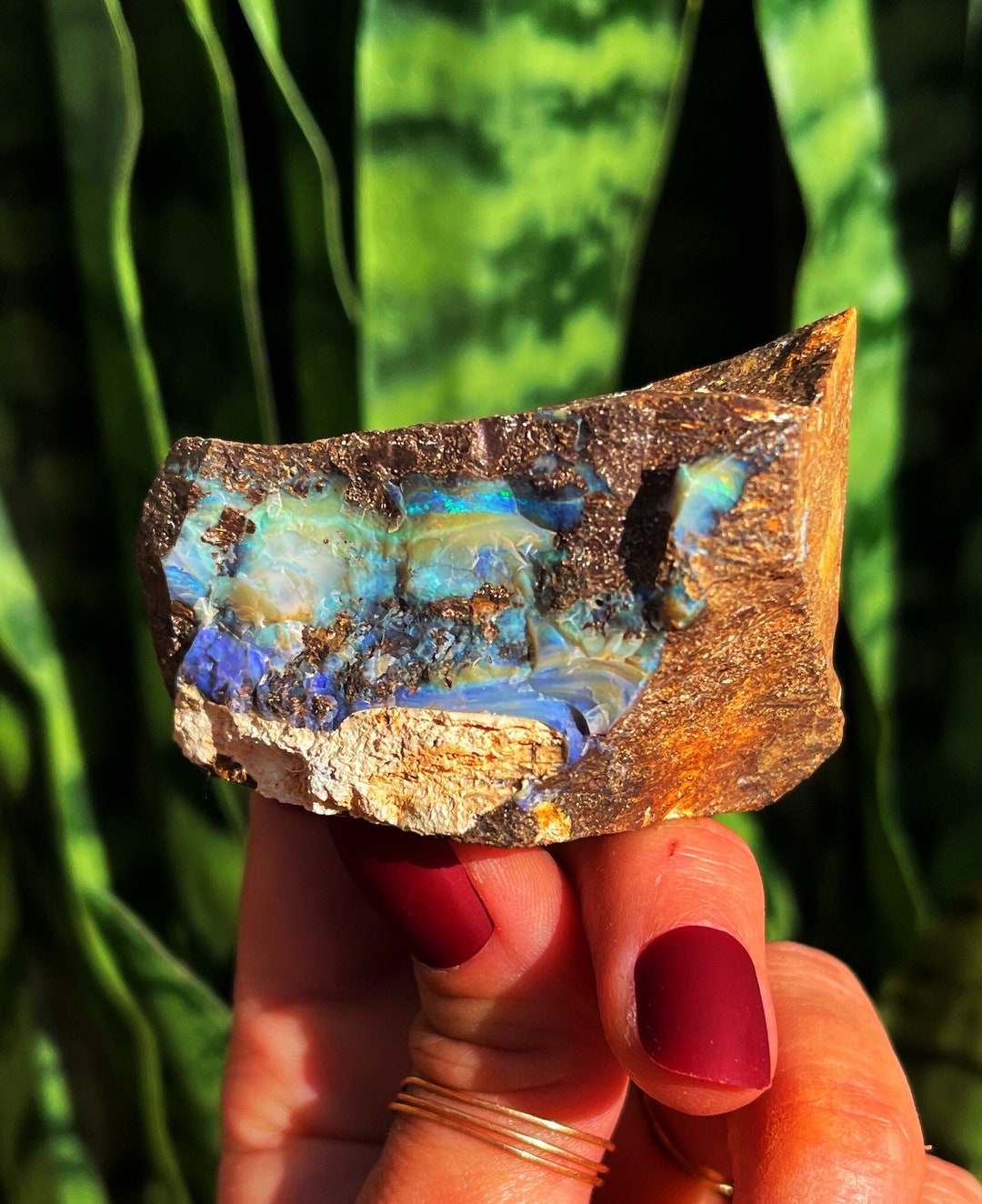 Australian Boulder Opal - Natural Opal - Energetic Balance - Raw Opal ...