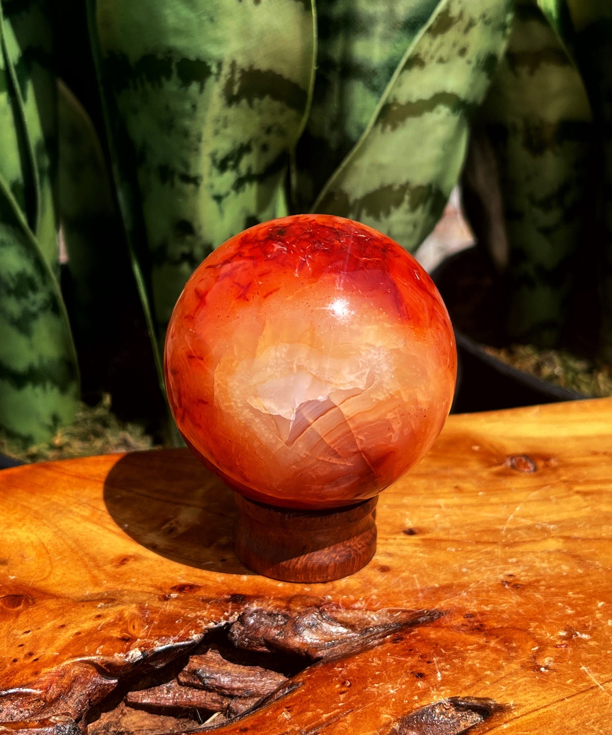 Carnelian Sphere W/ Stand for Creative Energy, Passion & Protection ...