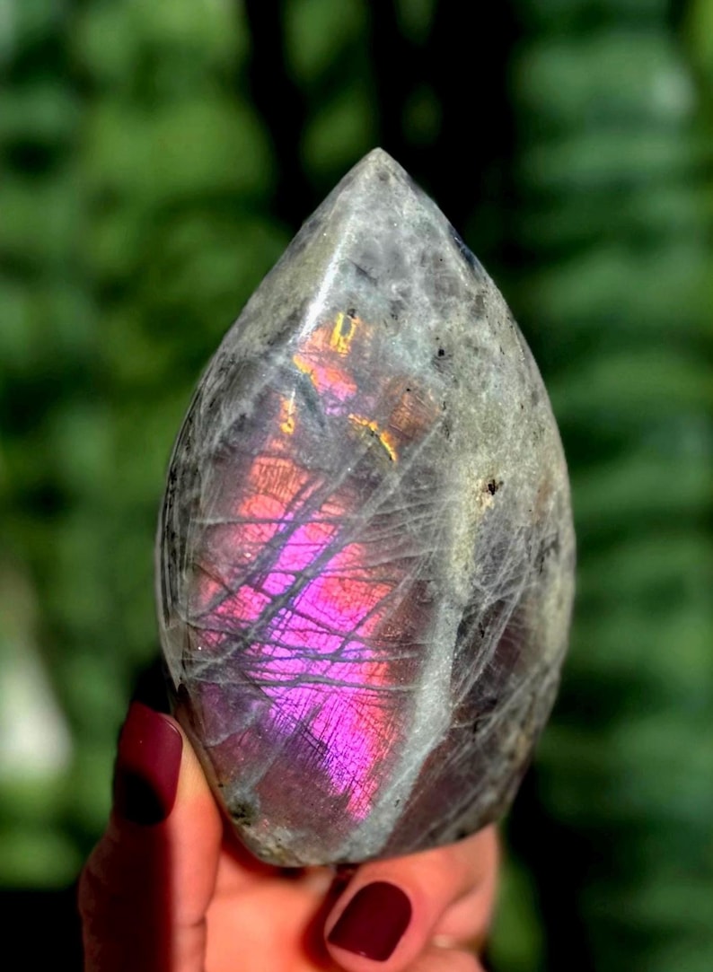 Purple Labradorite Crystal Free Form - Super High Quality - Third Eye ...