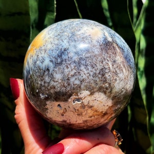 Dendritic Opal Sphere W/ Stand for Attracting Love, Luck, and Magic ...
