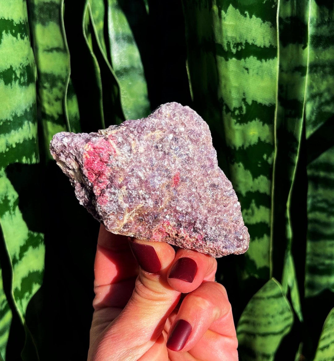 Natural Lepidolite Crystal W/ Pink Lepidolite - for Calming Anxiety, Stress, Etc. - Healing ...