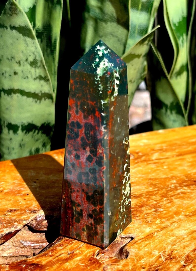 Bloodstone Crystal Tower - Aka Heliotrope Crystal for Spiritual ...