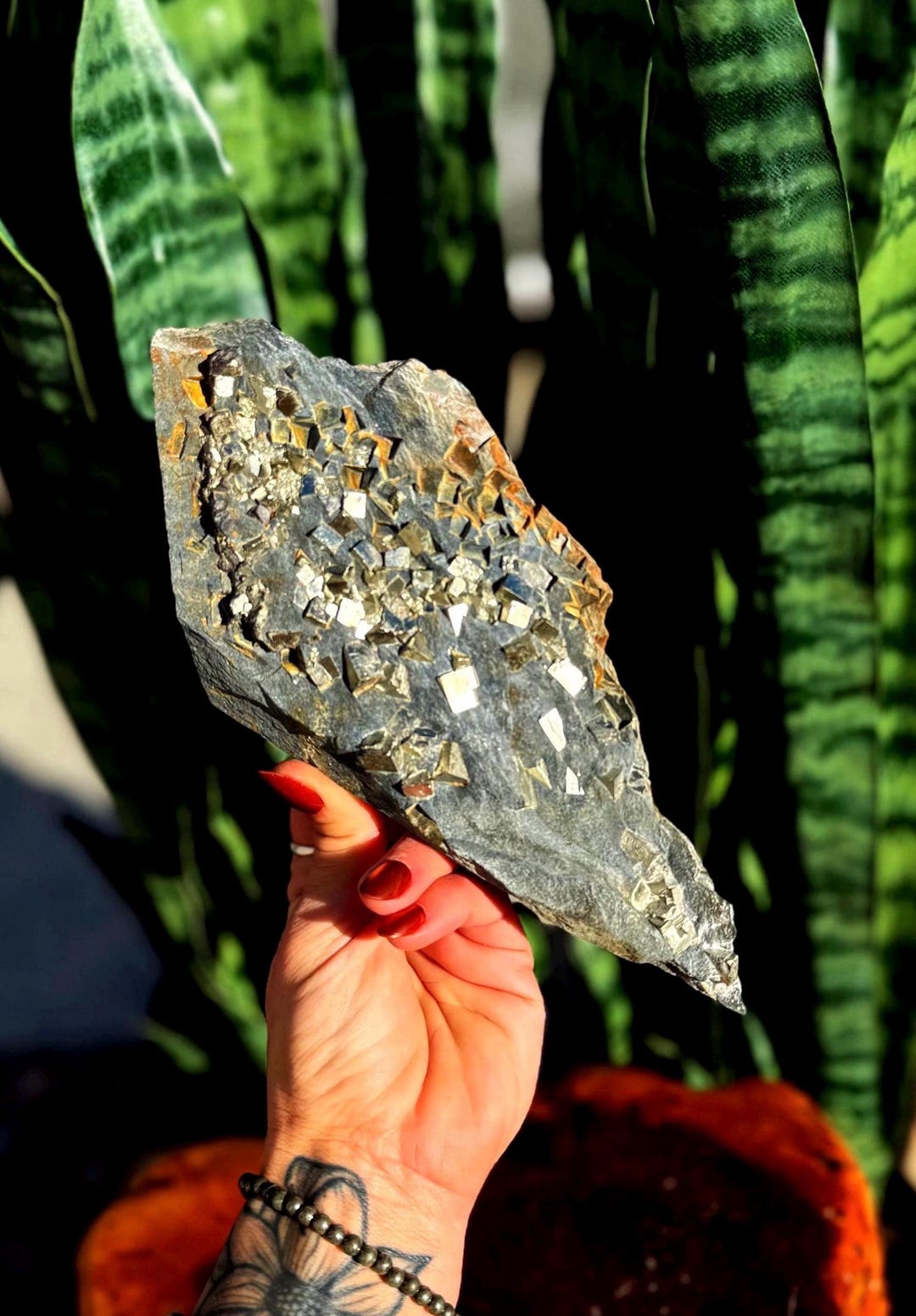 Cubic Pyrite Crystal on Matrix - for Manifesting Prosperity & Abundance ...