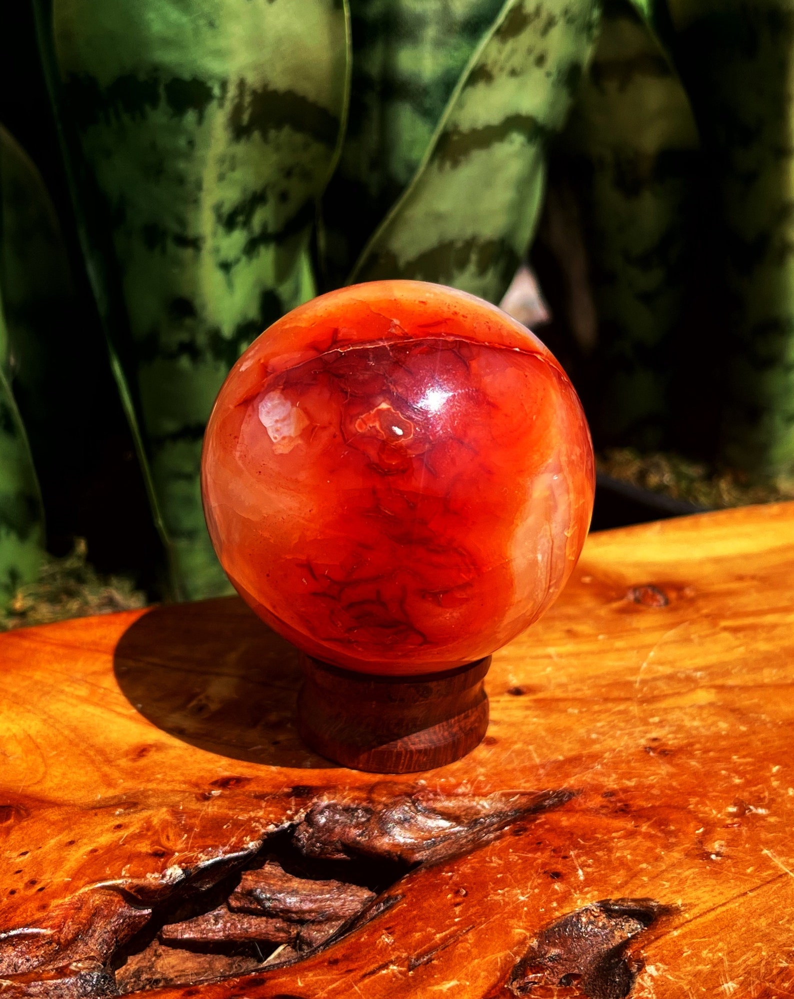 Carnelian Sphere W/ Stand for Creative Energy, Passion & Protection ...