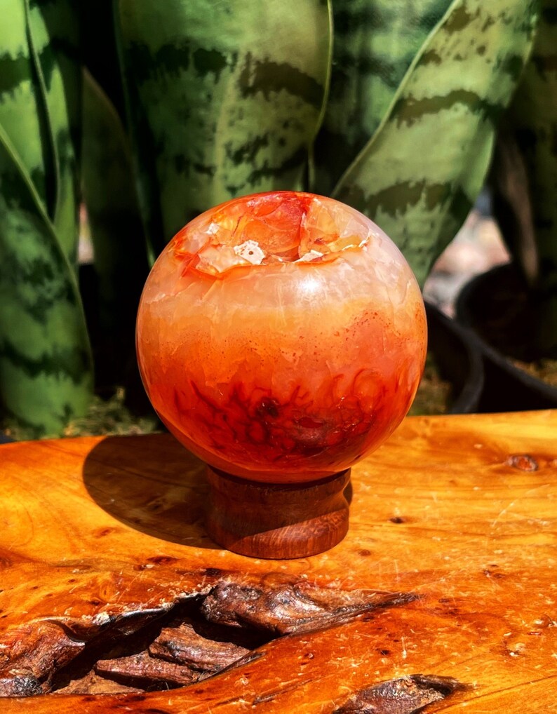 Carnelian Sphere W/ Stand for Creative Energy, Passion & Protection ...