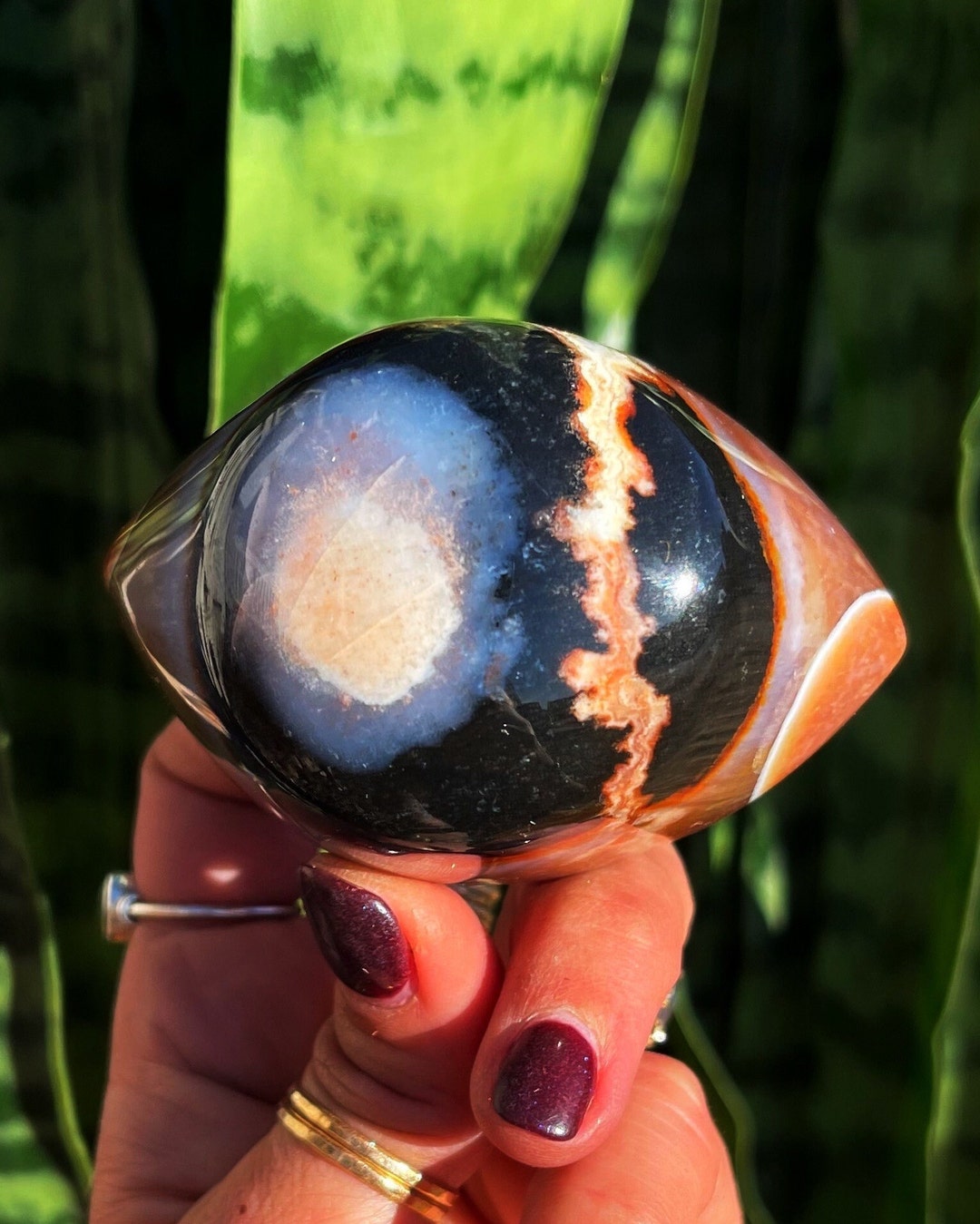 Large Shiva Eye Agate for Protection & Intuition Agate Eye Crystal ...