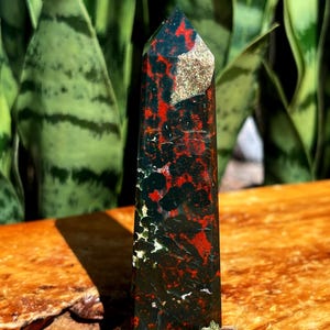 Bloodstone Crystal Tower - Aka Heliotrope Crystal for Spiritual ...