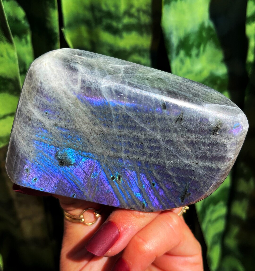 Purple Labradorite Crystal Free Form - Third Eye Chakra Crystal for ...