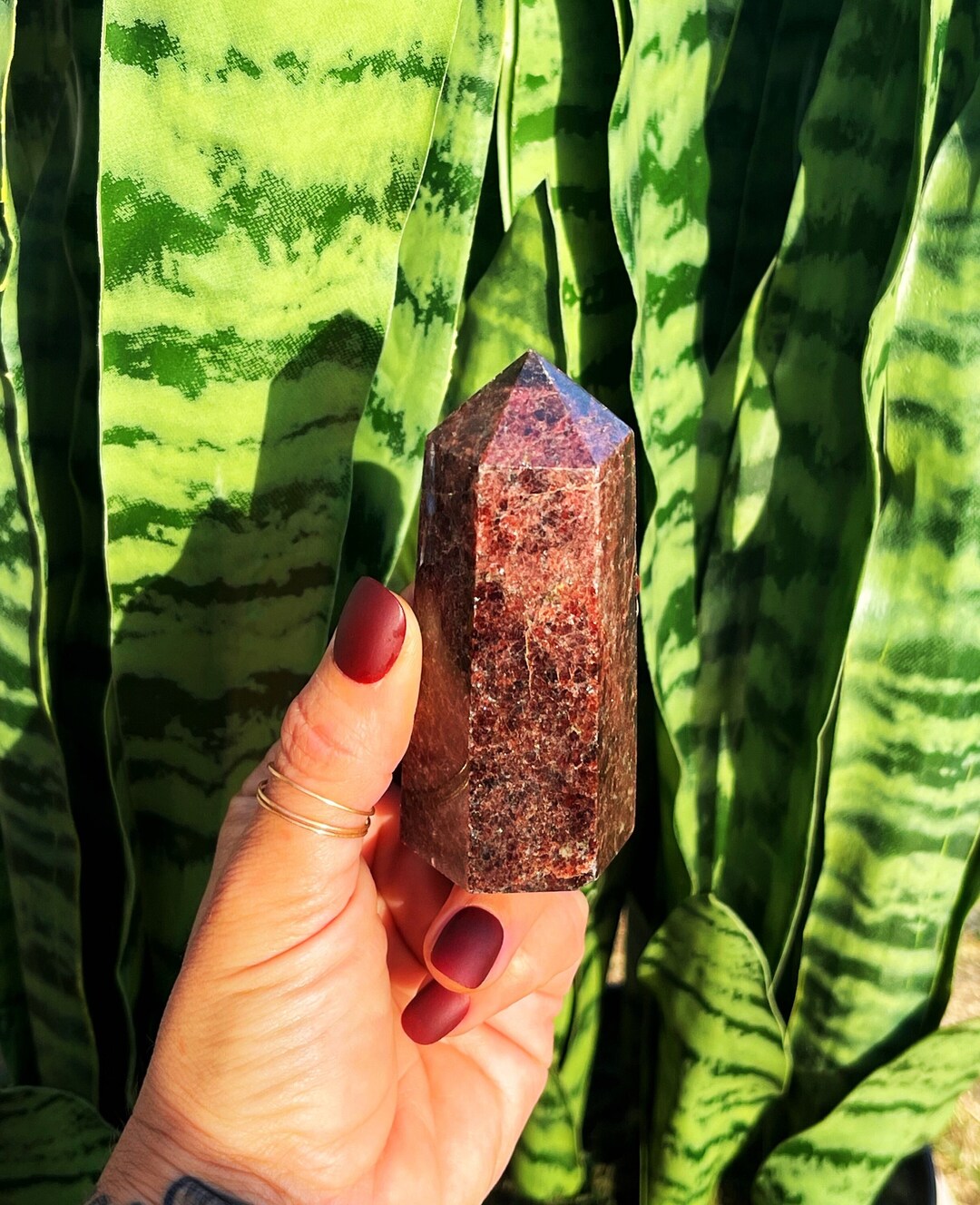 Red Garnet Crystal Tower Root Chakra Crystal for Vitality - Etsy