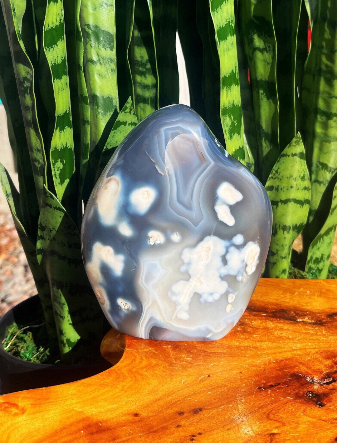 Orca Agate Crystal Free Form for Communication and Inner Truth - Throat ...