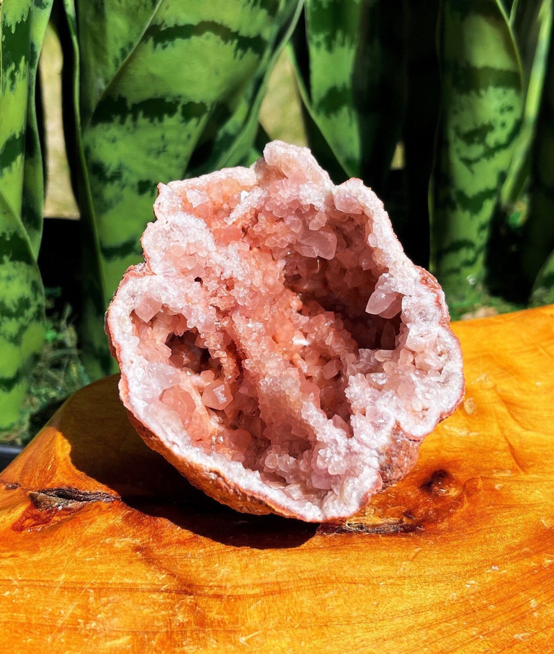 Pink Amethyst Geode for Healing & Drawing in Love Pink Amethyst Crystal ...